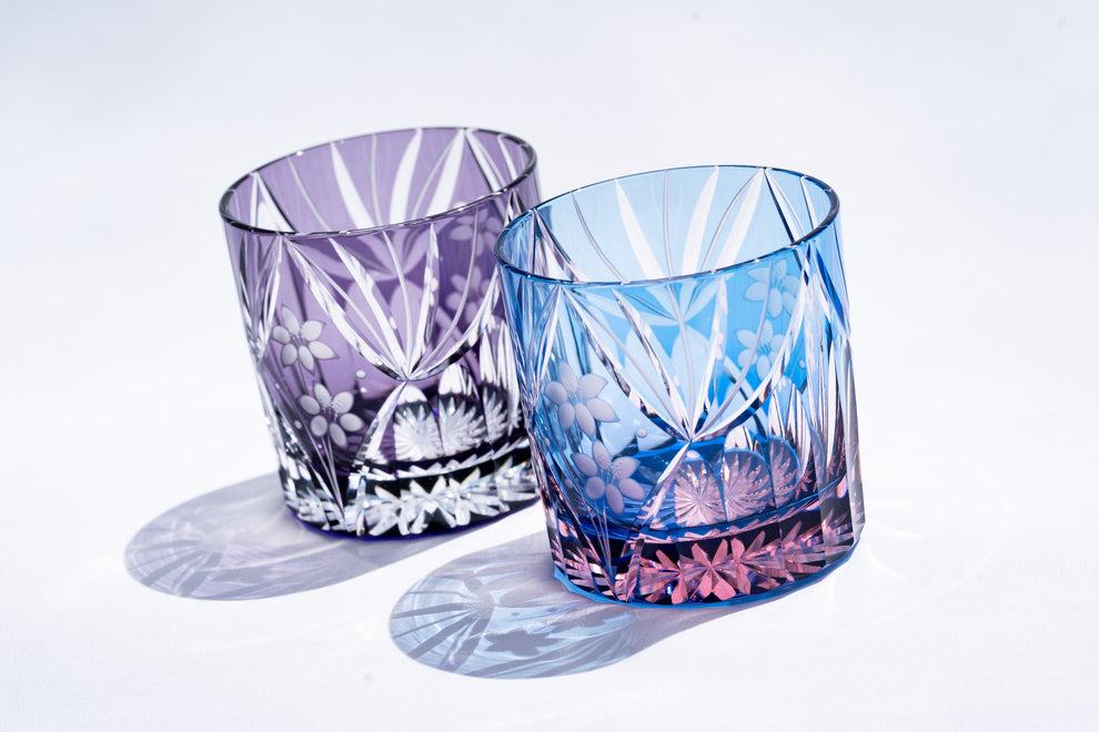 M-3067-BP 花籠文様 ミニオールド ブルー・ピンク – 硝子工房 彩鳳