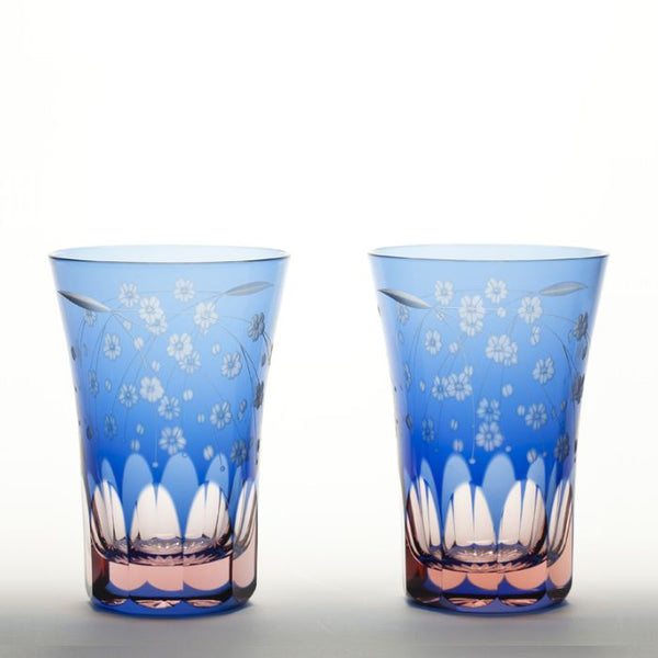 M-7064-2BP 桜文様 天開タンブラー ペア – 硝子工房 彩鳳