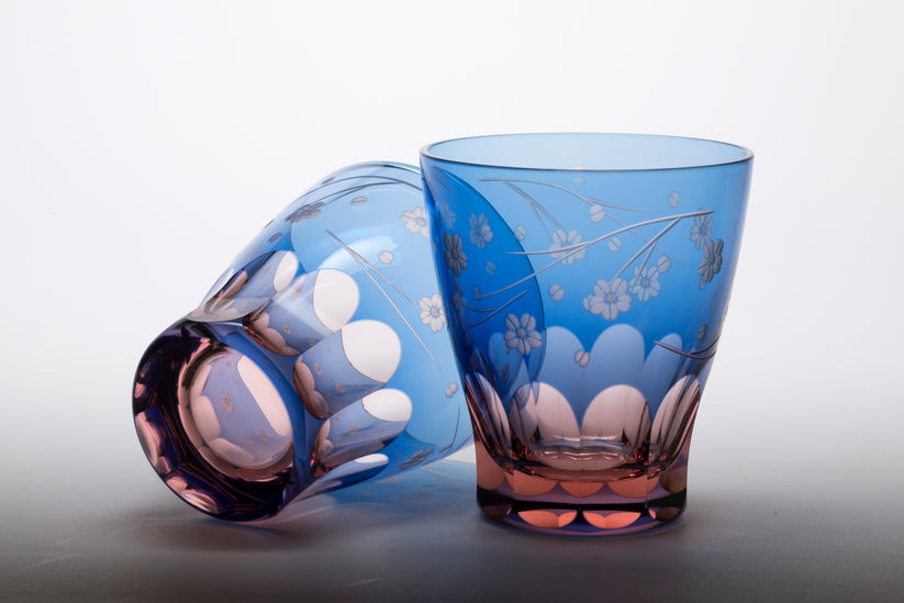 M-8564-2BP 桜文様 ミニオールド ペア – 硝子工房 彩鳳